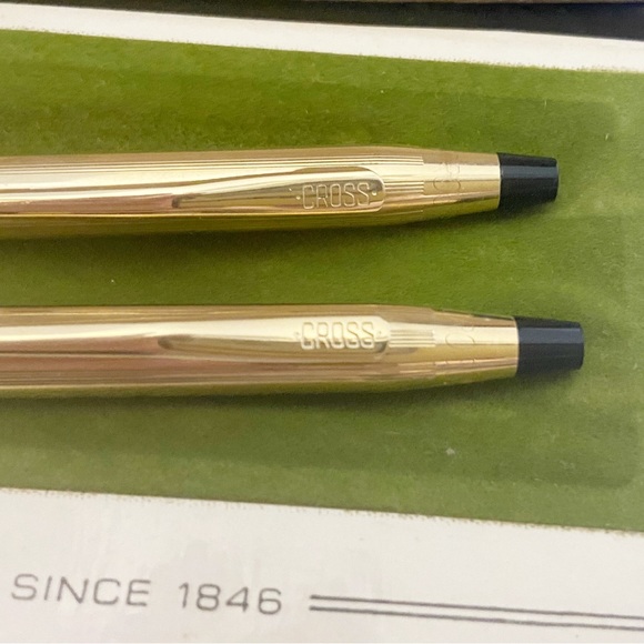 Office | Vintage Cross Pen And Pencil Set 12k Gold Filled Mid Century ...